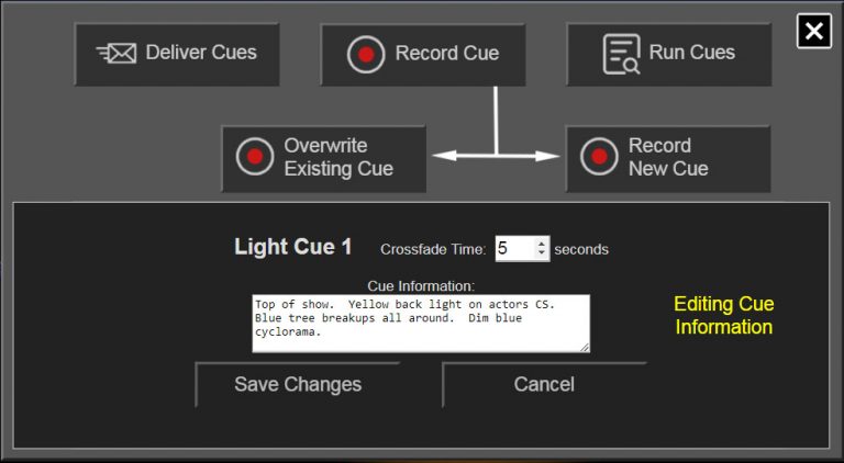 Cue Builder - Matt Kizer: Scenic & Lighting Design